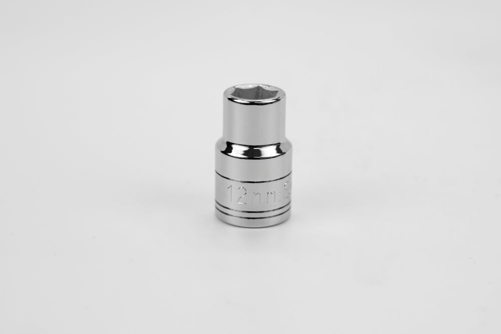 12 mm 1/2" Drive 6 Point Metric Standard Chrome Socket – SK Tools USA, LLC