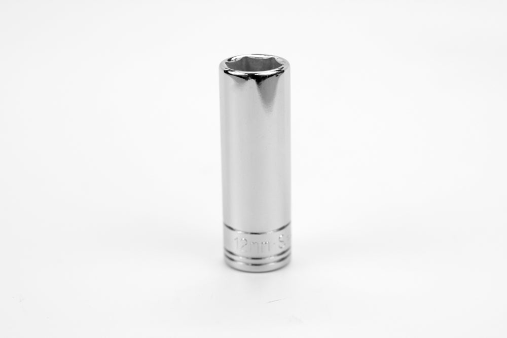 12 mm 1/4" Drive 6 Point Metric Deep Chrome Socket – SK Tools USA, LLC
