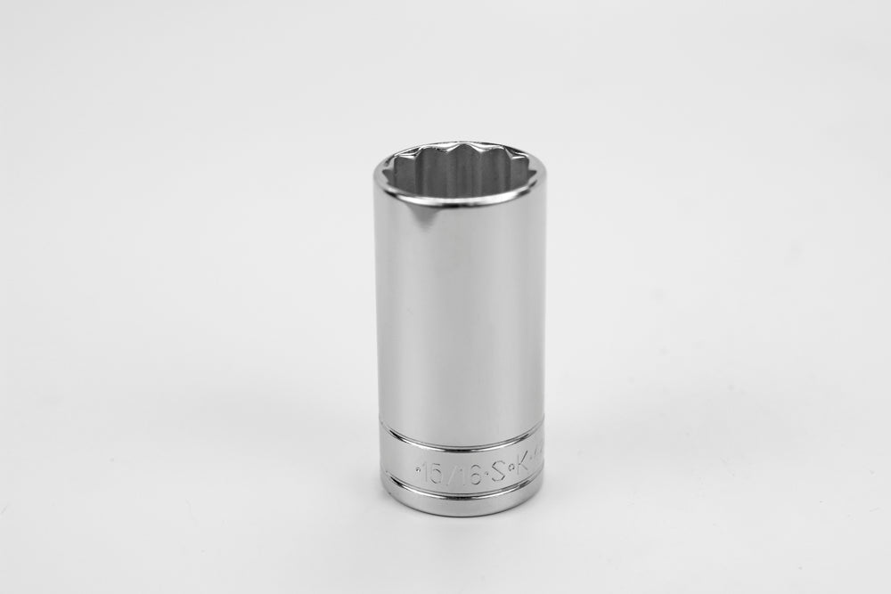15/16" 3/8" Drive 12 Point Fractional Deep Chrome Socket – SK Tools USA ...