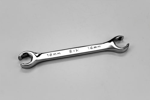 16 mm x 18 mm Regular Metric Flare Nut Chrome Wrench SK Tools USA LLC