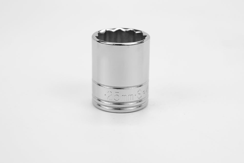 25 mm 1/2" Drive 12 Point Metric Standard Chrome Socket – SK Tools USA, LLC