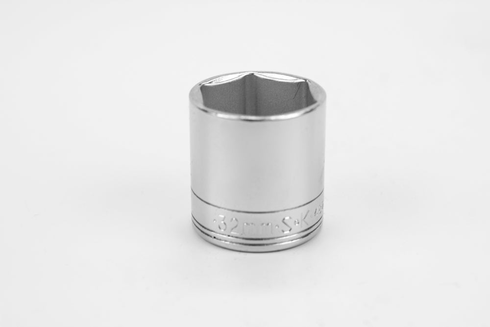 32 mm 1/2" Drive 6 Point Metric Standard Chrome Socket – SK Tools USA, LLC